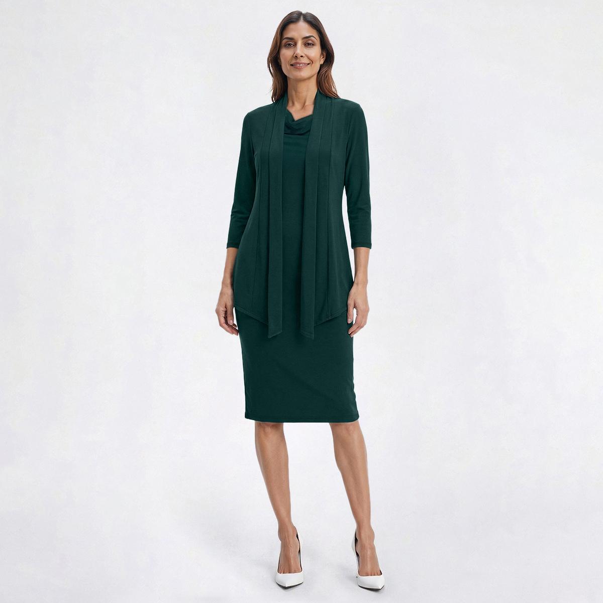 Click here for Petite Connected Apparel Long Sleeve Solid Jacket... prices